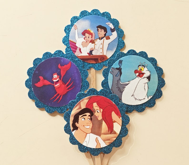 Princess Ariel Cupcake Toppers - Etsy