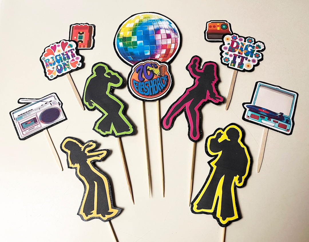 70's Theme * Cake Topper - Etsy