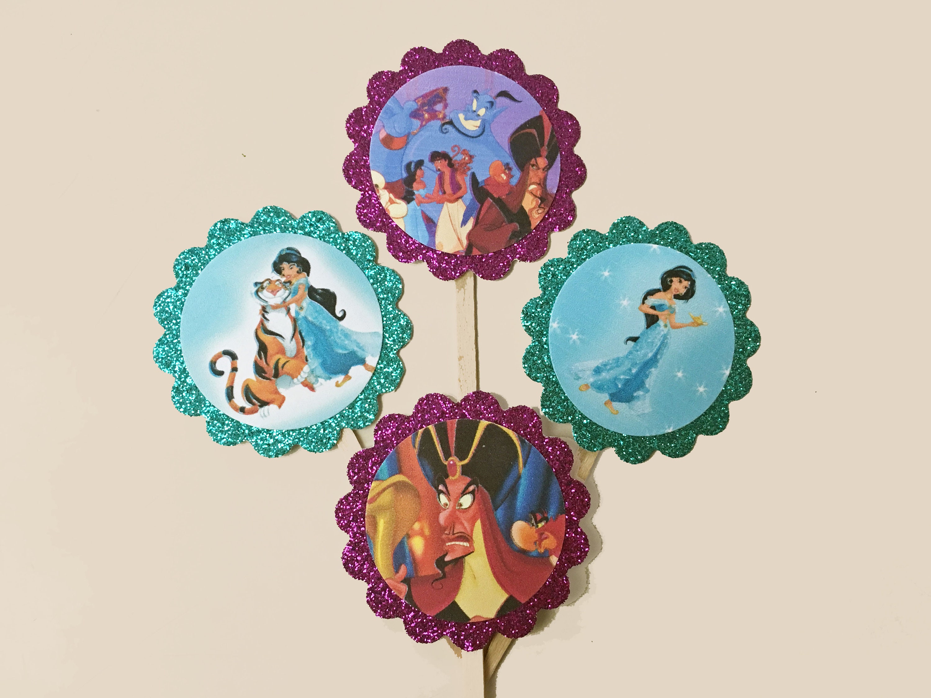 Princess Jasmine * Cupcake Toppers - Etsy