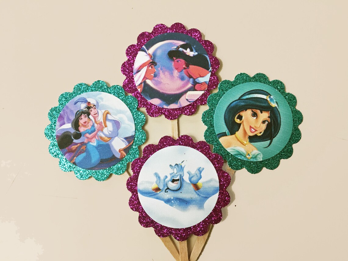 Princess Jasmine * Cupcake Toppers - Etsy