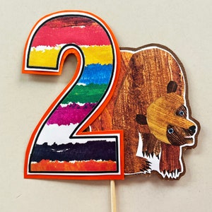 Brown Bear * Number Cake Toppers - Etsy