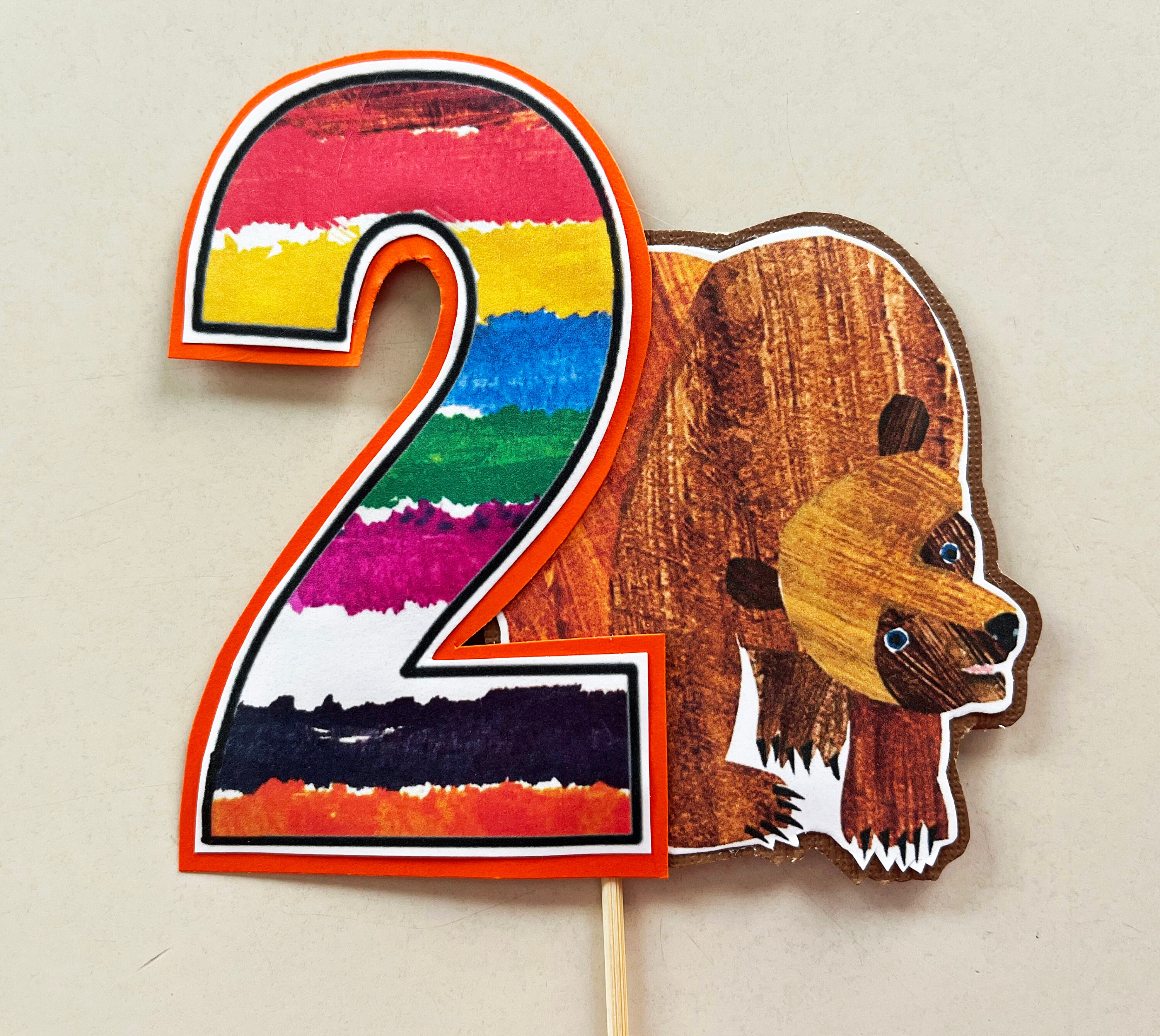 Brown Bear * Number Cake Toppers - Etsy