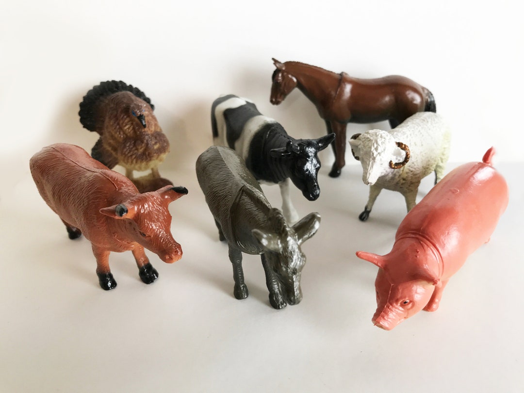 Animals - Set #2 "farm Animals" Cake Toppers - Etsy