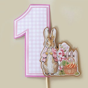 Flopsy Rabbit & Number Cake Toppers - Etsy