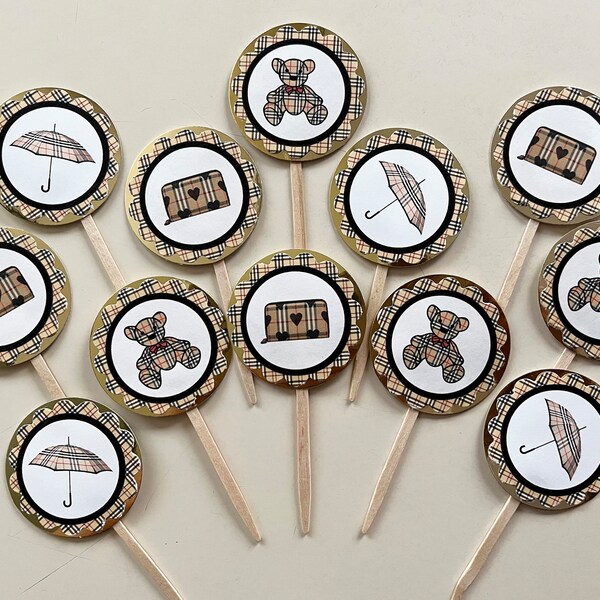 Designer Cupcake Toppers - Etsy