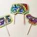 60's Theme Cake Toppers 9 Piece Set - Etsy