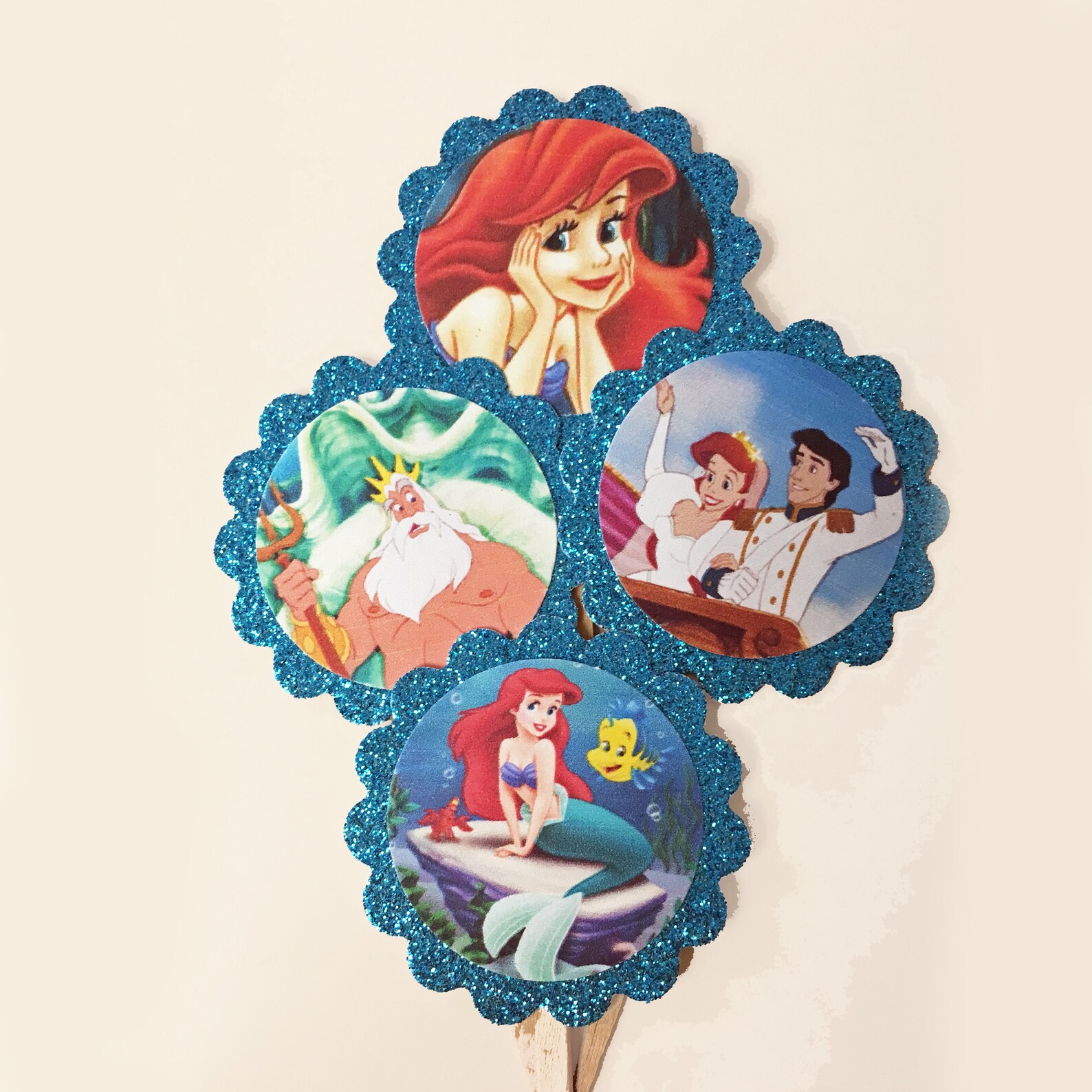 Princess Ariel Cupcake Toppers | Etsy