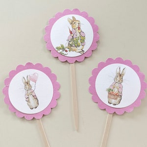 Flopsy Rabbit Cupcake Toppers - Etsy