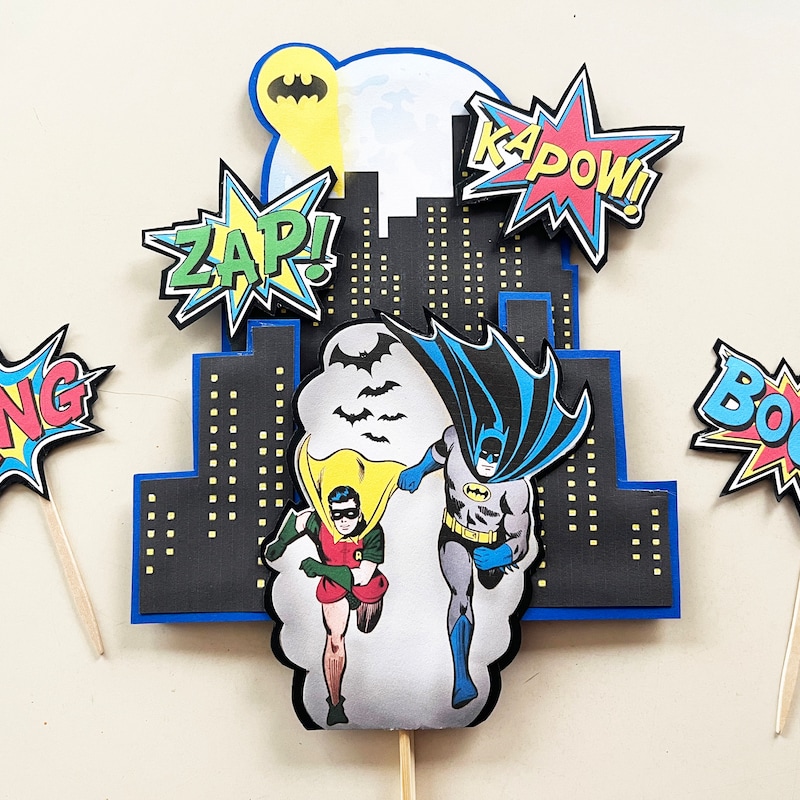 Batmans Cake Topper - Etsy