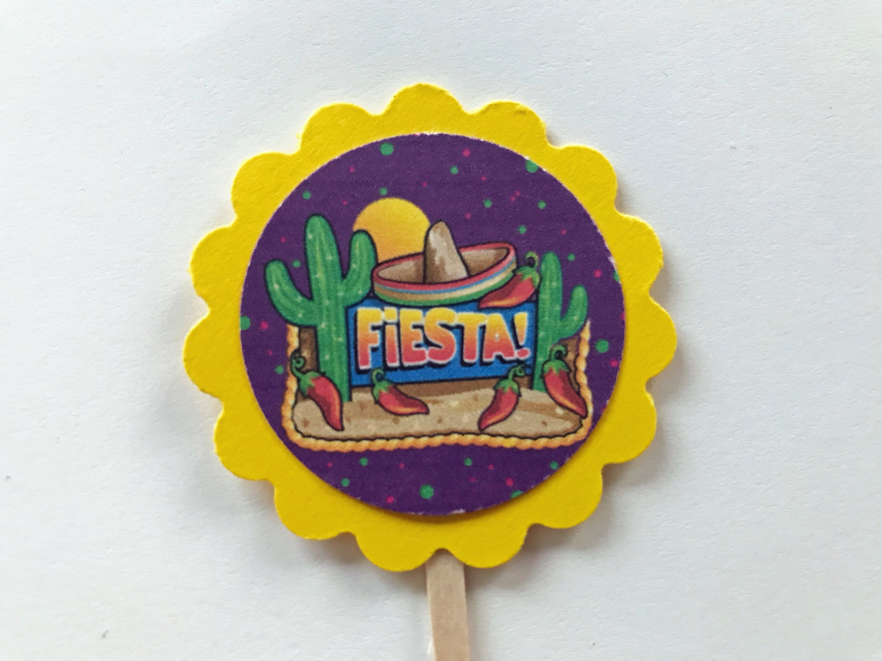 Fiesta Time * Cupcake Topper - Etsy