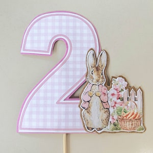 Flopsy Rabbit & Number Cake Toppers - Etsy