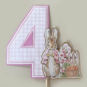 Flopsy Rabbit & Number Cake Toppers - Etsy