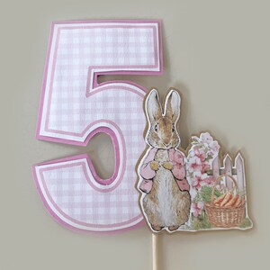 Flopsy Rabbit & Number Cake Toppers - Etsy
