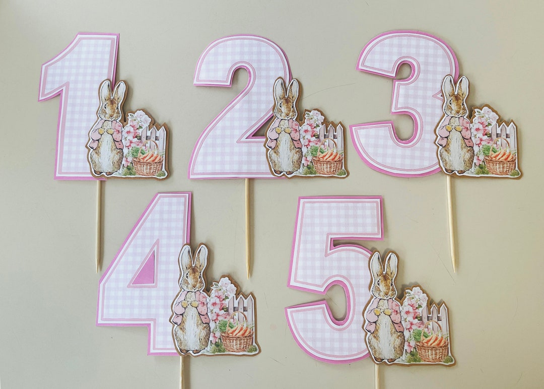 Flopsy Rabbit & Number Cake Toppers * When Adding a Name Please Select ...