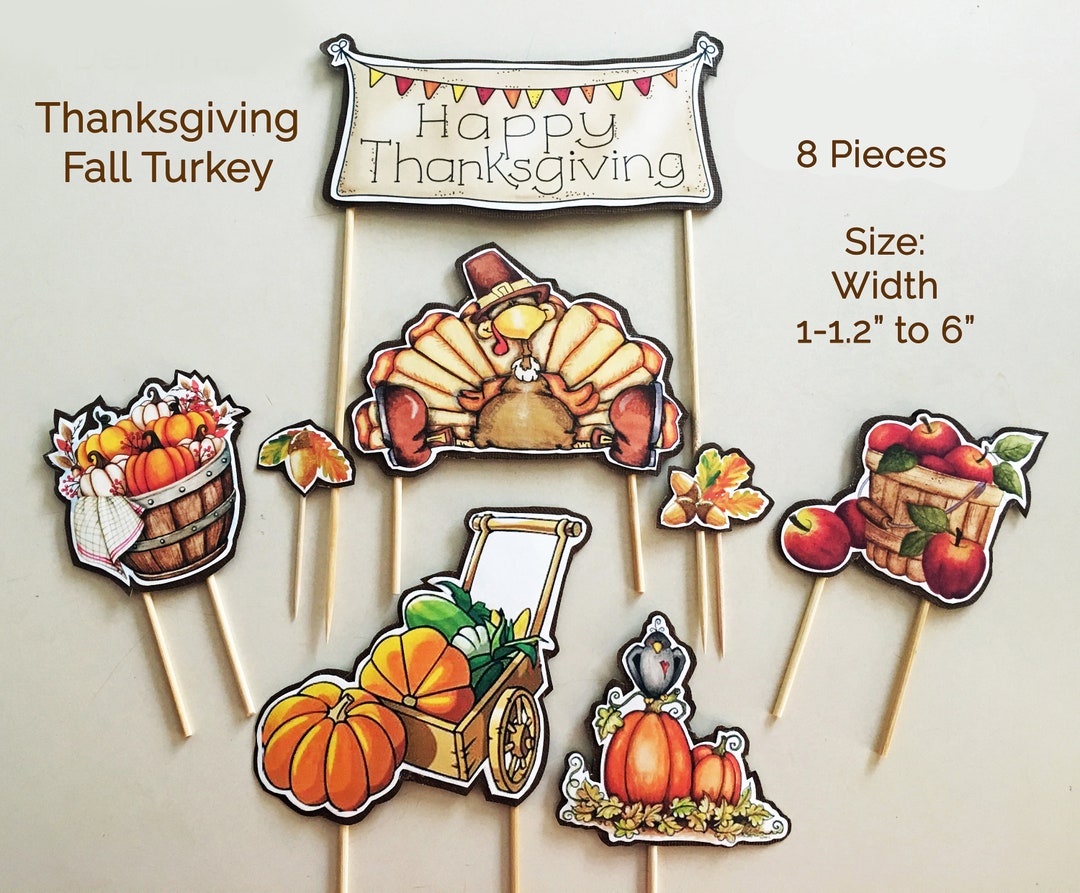 Thanksgiving * Fall Turkey Cake Topper - Etsy