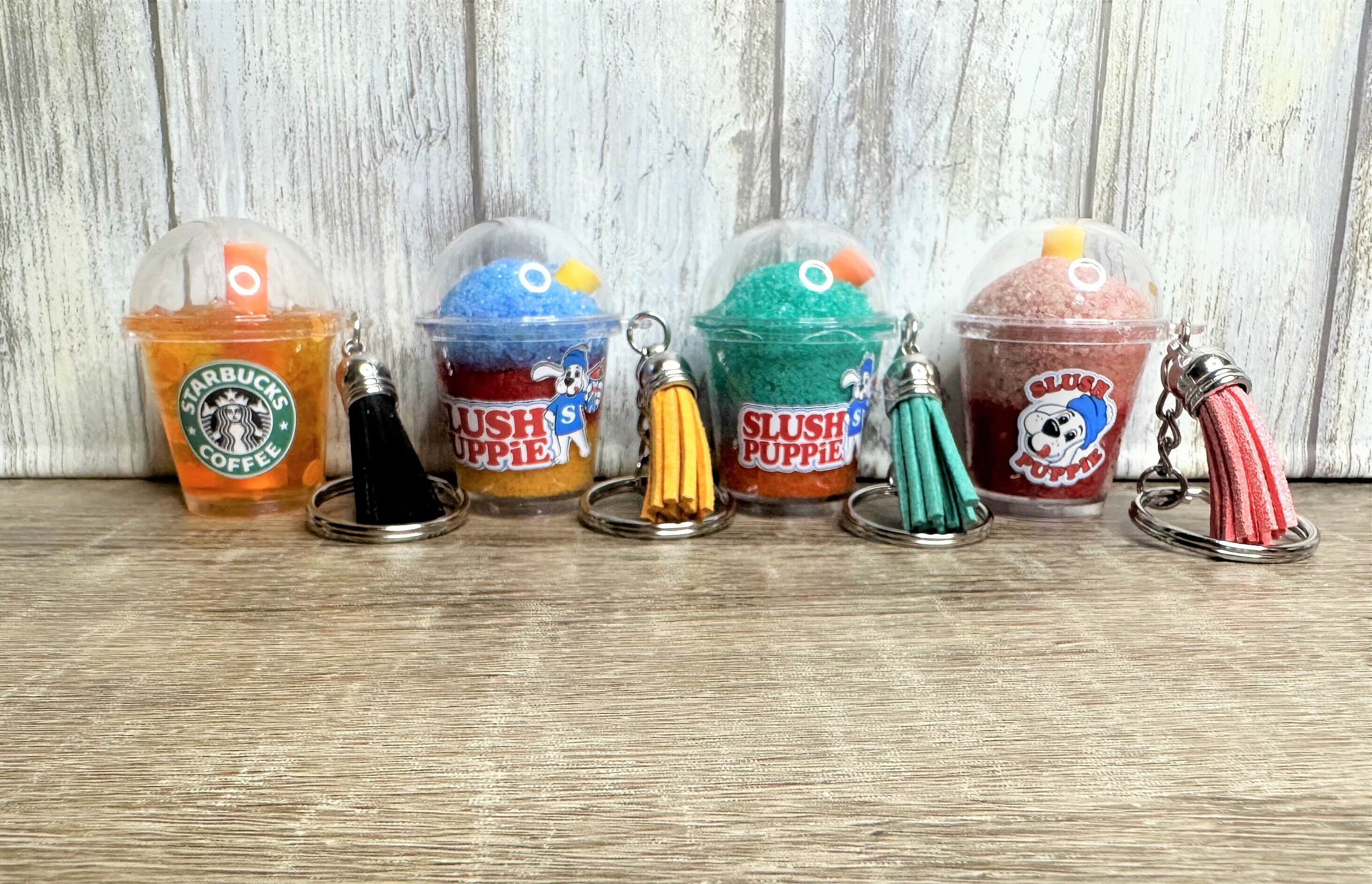 Slush Puppies Keychain, Slush Drink Keychain, Keychain, Starbuck Drink ...