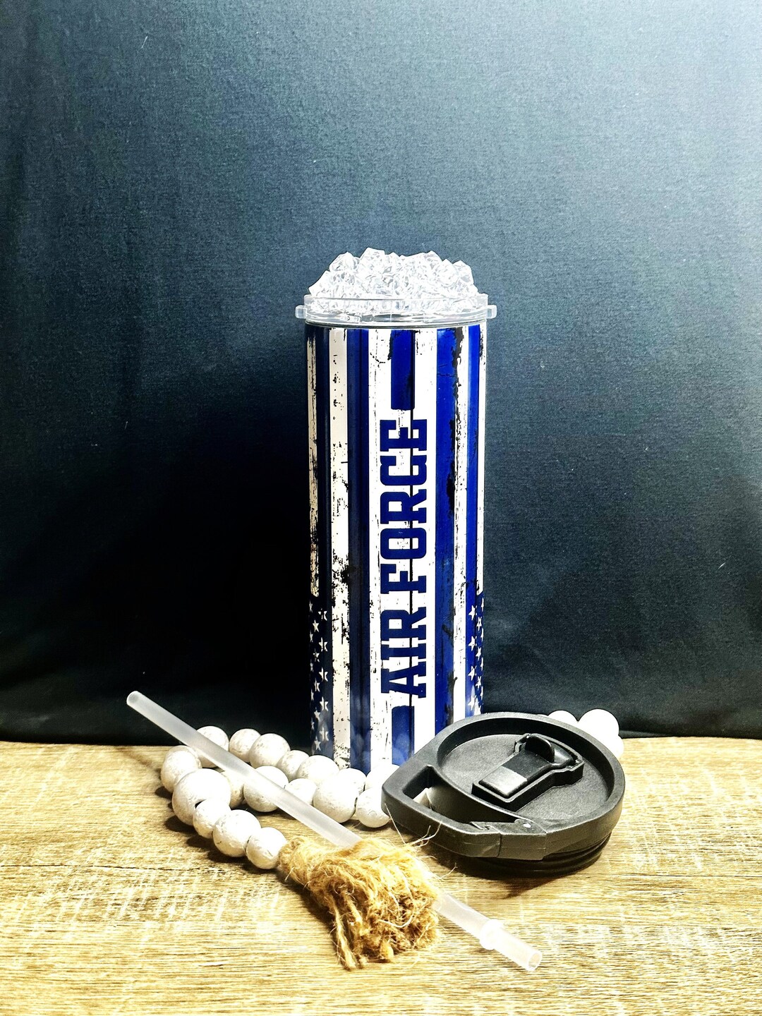 20oz Air Force Tumbler With Duo Lids, Straw, Military Tumbler, 20oz ...
