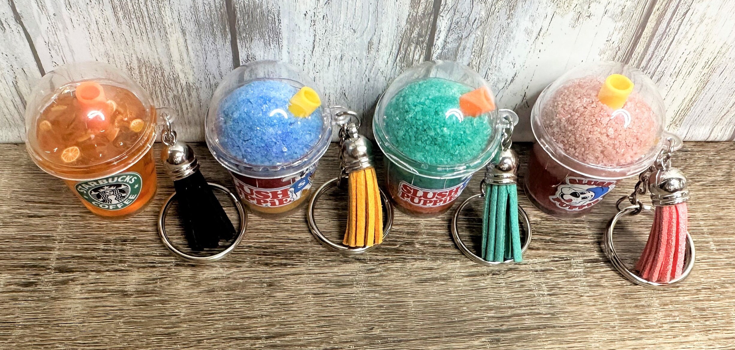 Slush Puppies Keychain, Slush Drink Keychain, Keychain, Starbuck Drink ...
