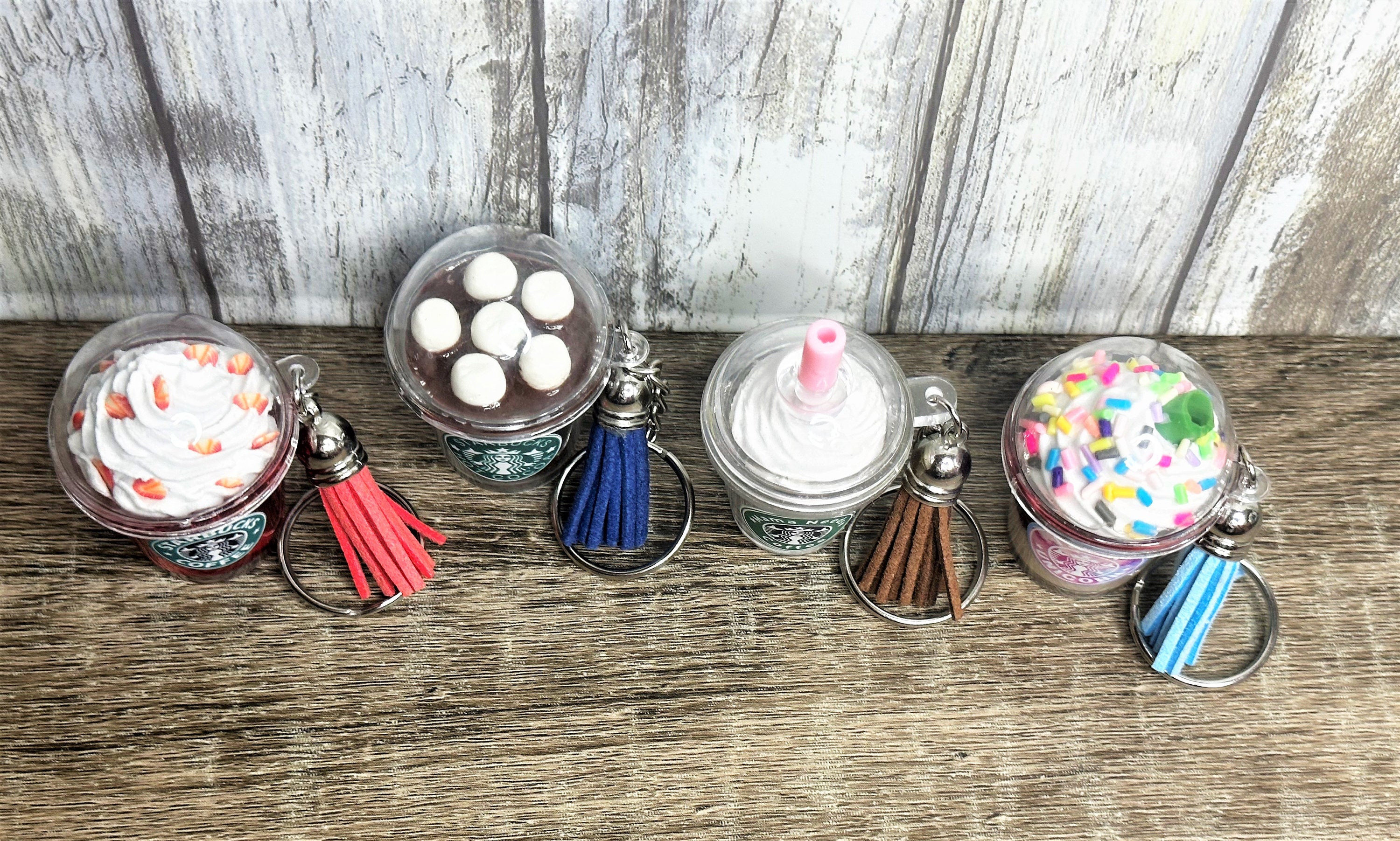 Mini Cup Key Chain Keychain Mini Keychain Starbucks Duncan - Etsy