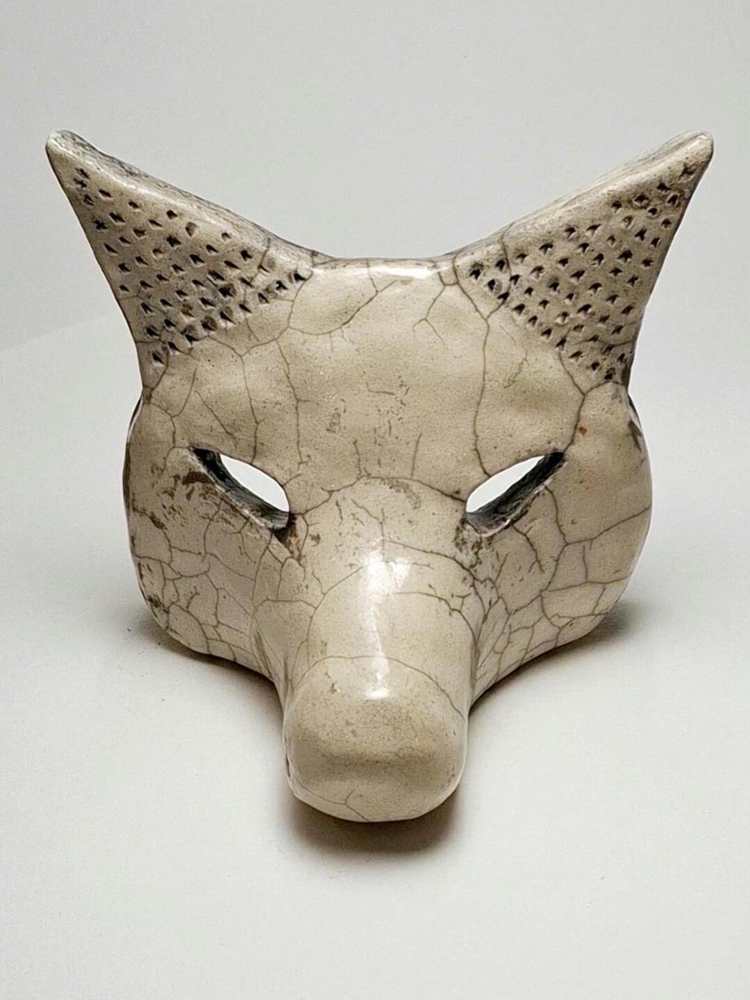 Wolf Mask Raku Ceramic Sculpture - Etsy