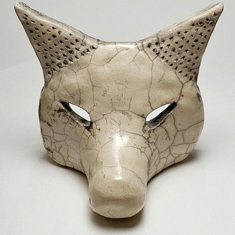 Ceramic Wolf Head - Etsy