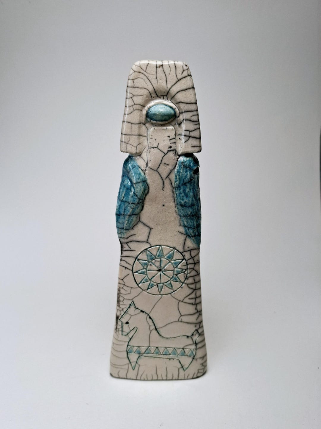 Triglav - the Three Headed God - Slavic God - Raku Ceramic Statuette - Etsy