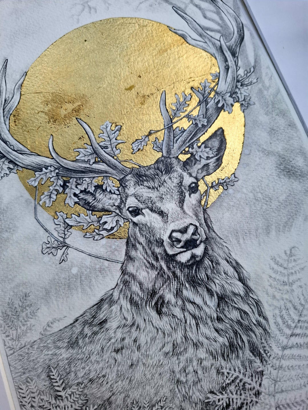 Lord of the Forest, Stag - Original Drawing - Etsy