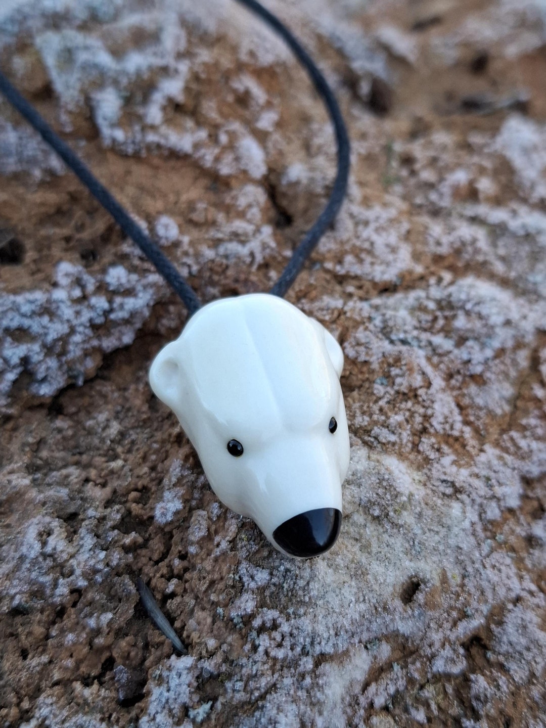 Polar Bear Pendant, Polar Bear Amulet - Etsy