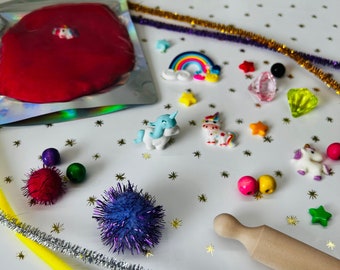 Unicorn Play Dough Kit, Magical Playdough Set, Girls Gift, Magic Kit ...