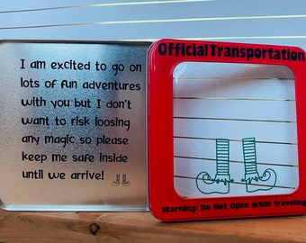 Elf Transport Jar Plastic Carrier Christmas Magic Do Not Touch Travel ...