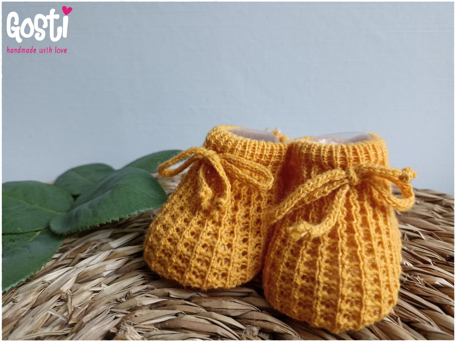 Knitted Baby Slipper With Small Decorative Lace in 6 Colors, One Size ...