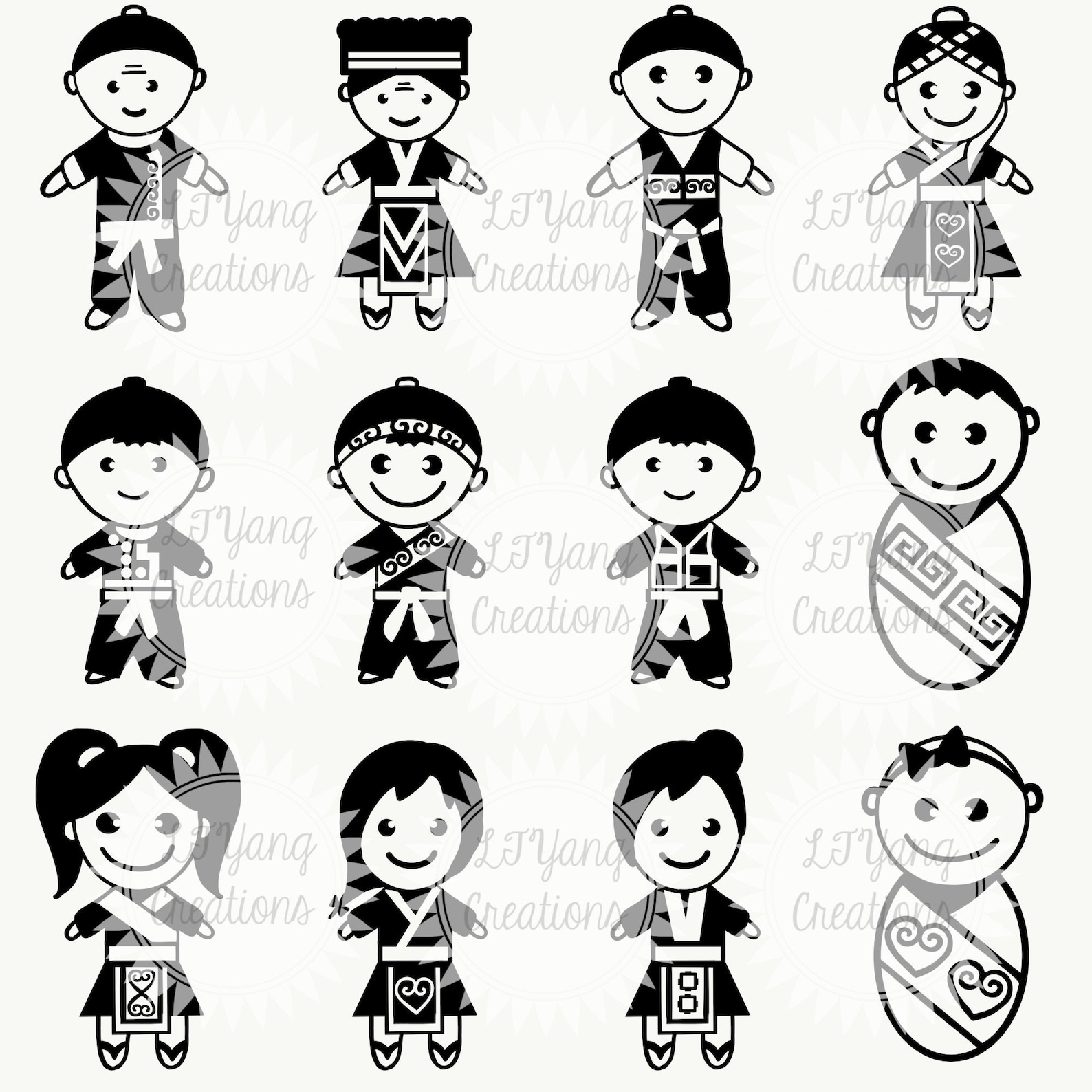 Hmong SVG, Print, Printable, Digital, Card, Diy, Bookmark, Tags, Cricut ...