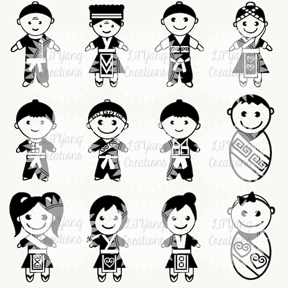 Hmong SVG Print Printable Digital Card Diy Bookmark | Etsy