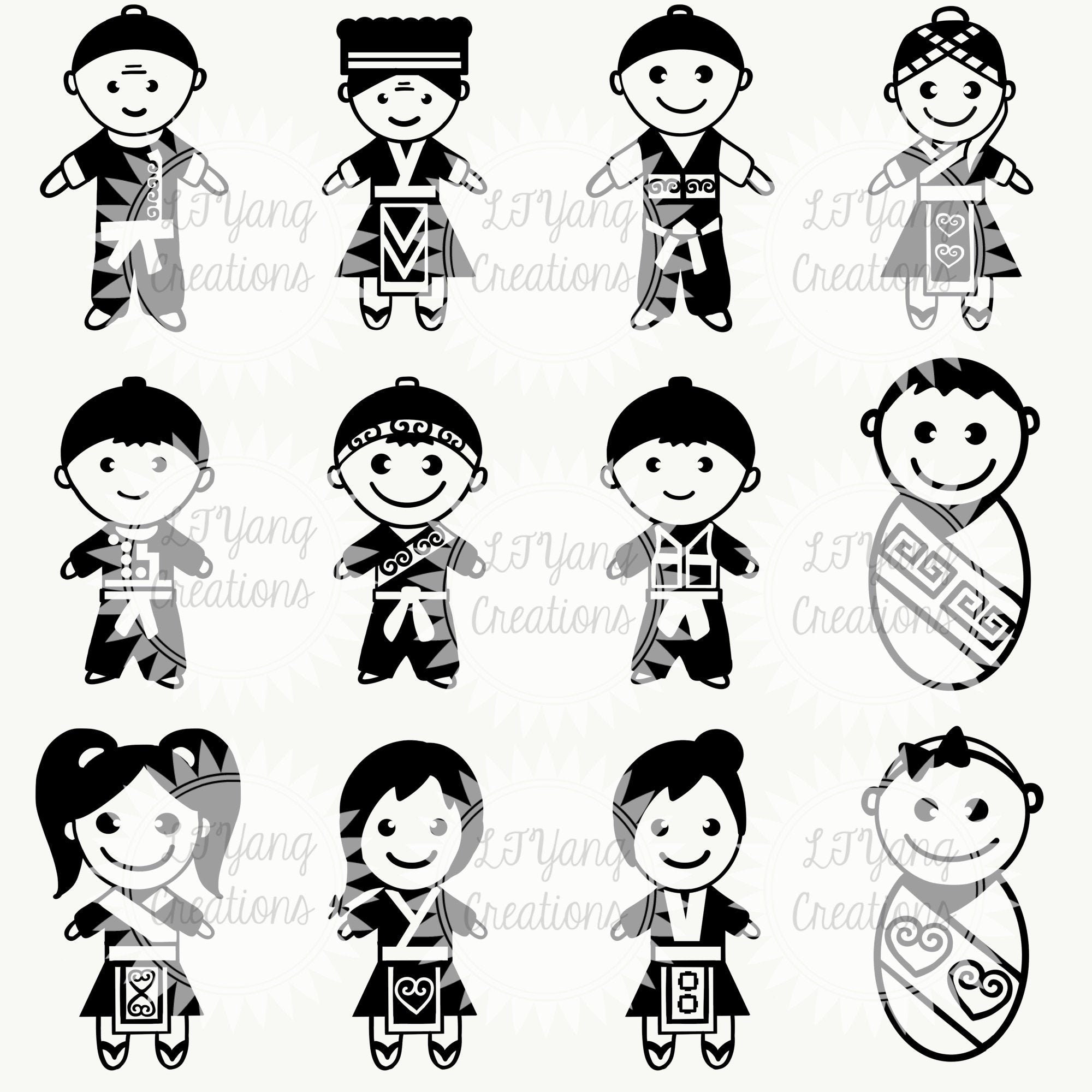 Hmong SVG, Print, Printable, Digital, Card, Diy, Bookmark, Tags, Cricut ...