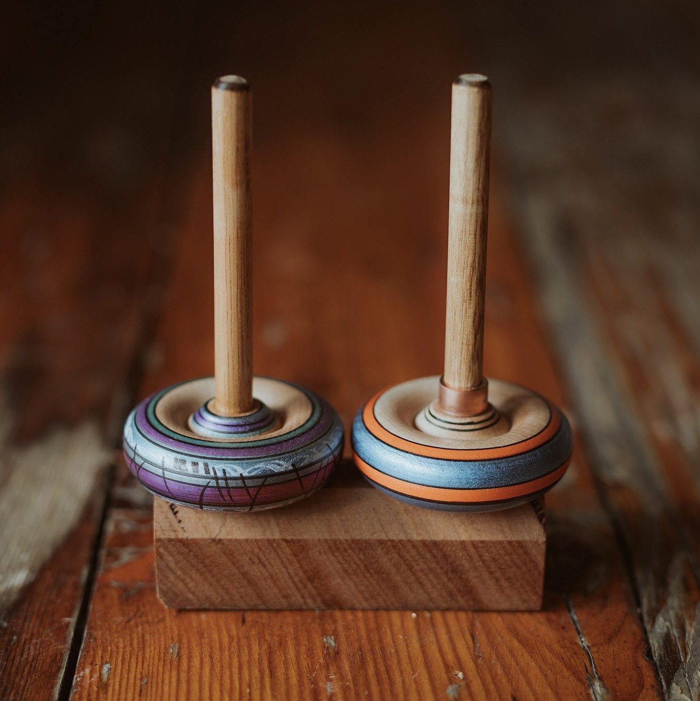 Spinning Tops With Display Stand - Etsy