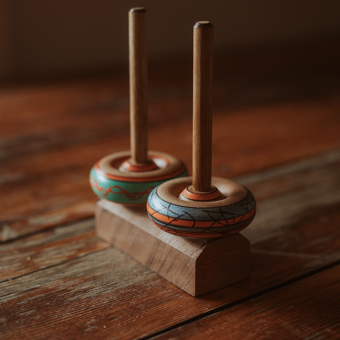 Spinning Tops With Display Stand - Etsy