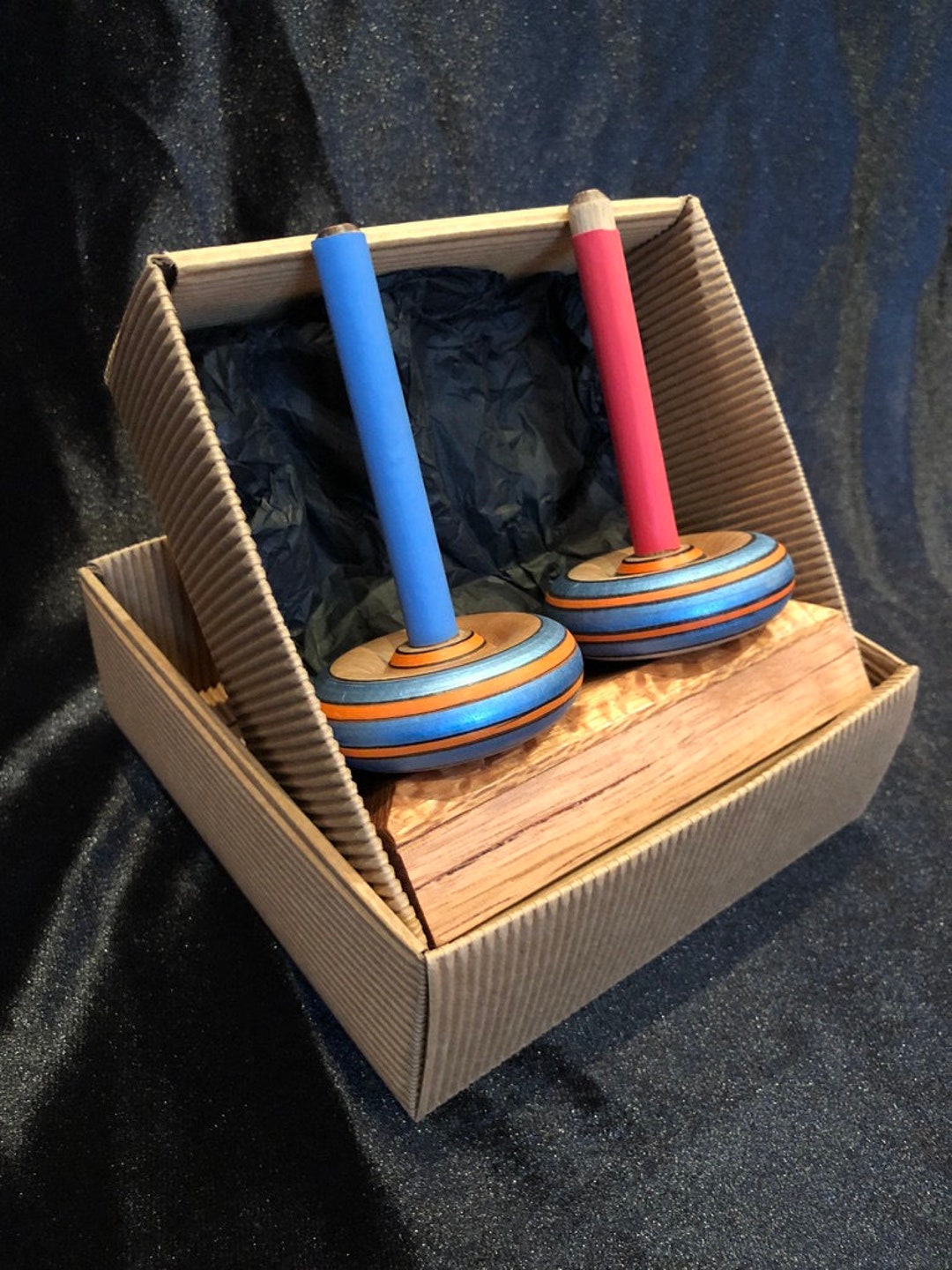 Spinning Tops With Display Stand - Etsy
