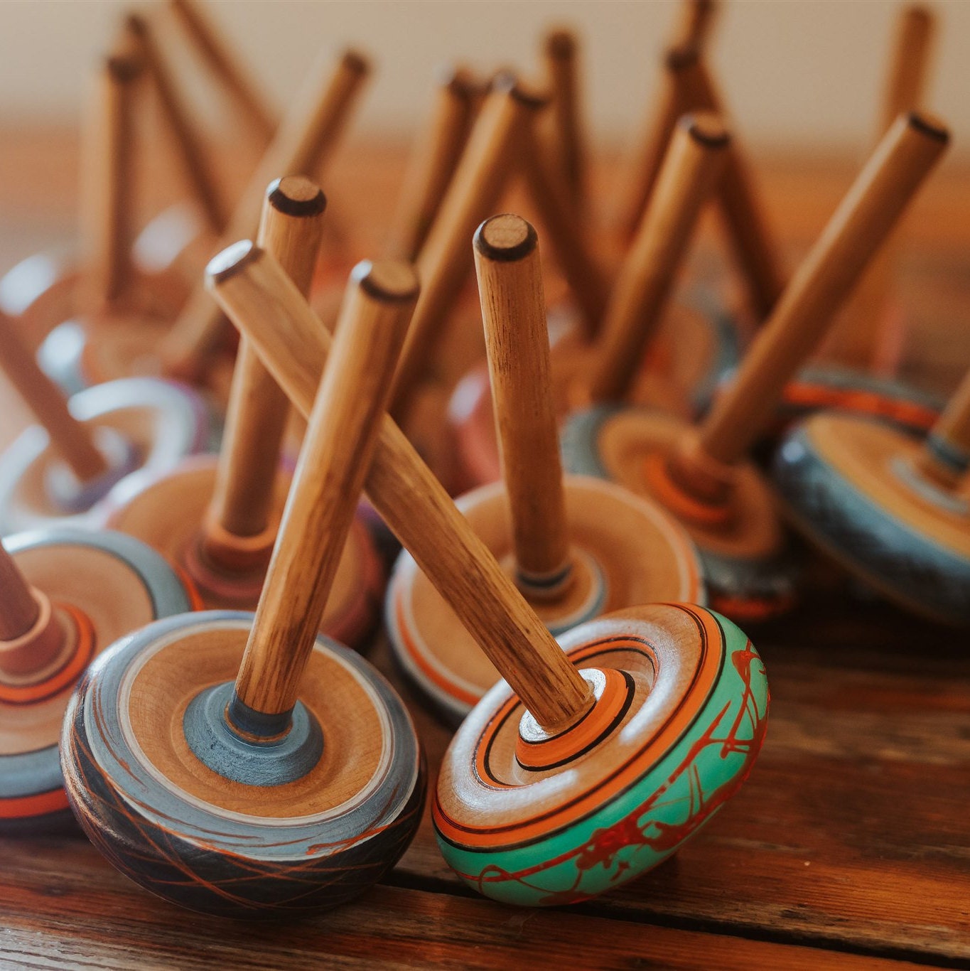 Spinning Tops With Display Stand - Etsy