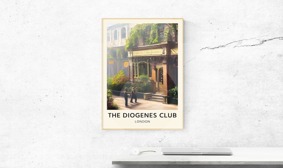 Sherlock Holmes the Diogenes Club Travel Poster Digital Download | Sir ...
