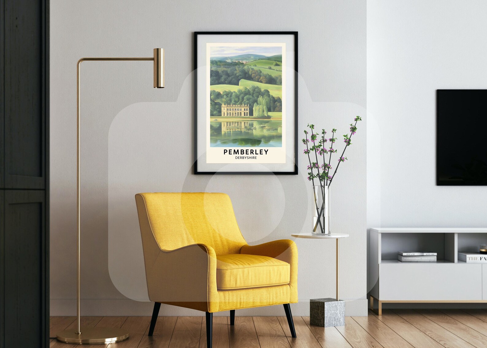 Jane Austen Pride and Prejudice | Pemberley Travel Poster Digital ...