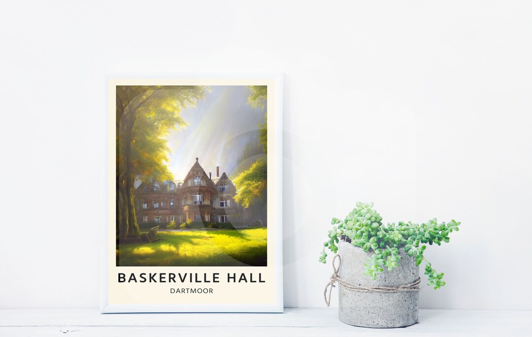Sherlock Holmes Baskerville Hall Travel Poster Digital Download | Sir ...