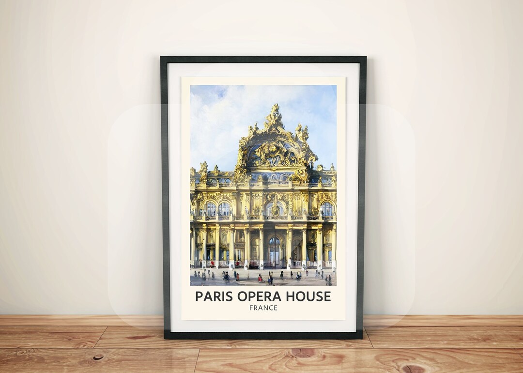 The Phantom of the Opera Paris Opera House Travel Poster Digital ...