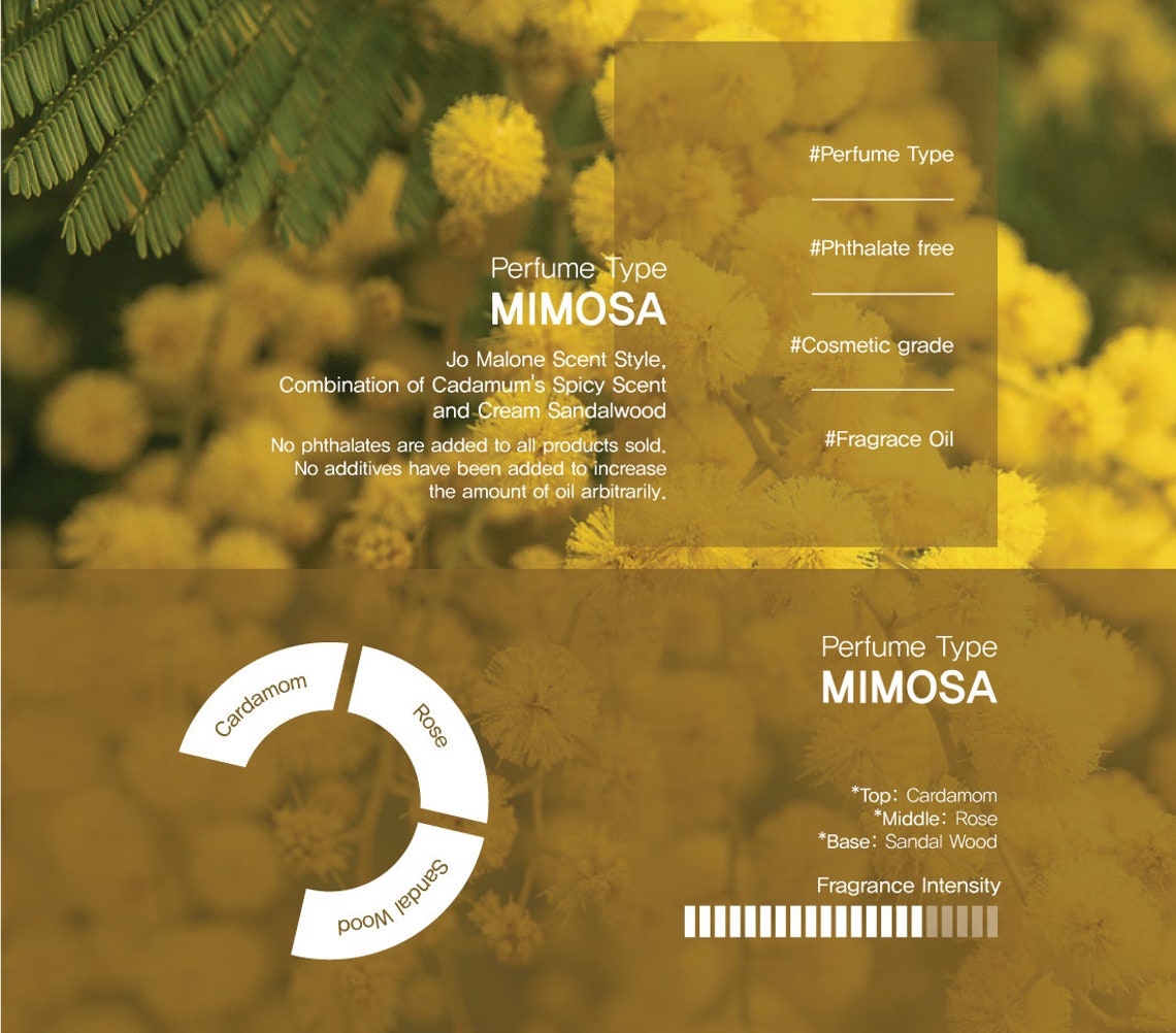 Fresh Mimosa Flower Fragrance Oil Premium Grade DIY Perfume 100ml 3.3oz ...