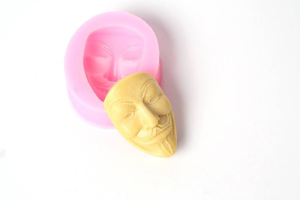 Anonymous Face Mask Silicone Mold for Resin/eproxy Crafts Chocolate ...