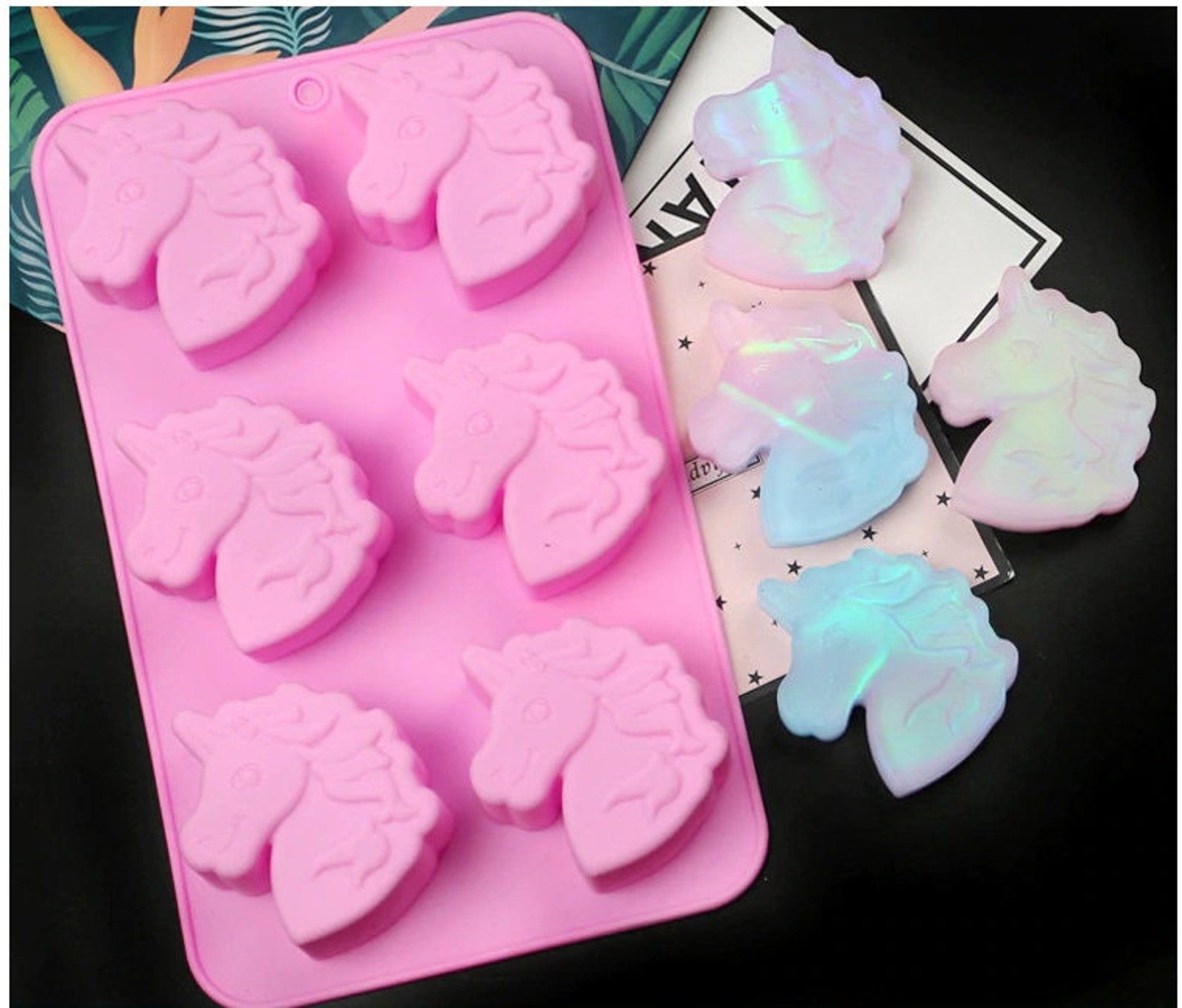 6 Unicorn Silicone Molds Fresh Fruit Resin/Eproxy Crafts | Etsy