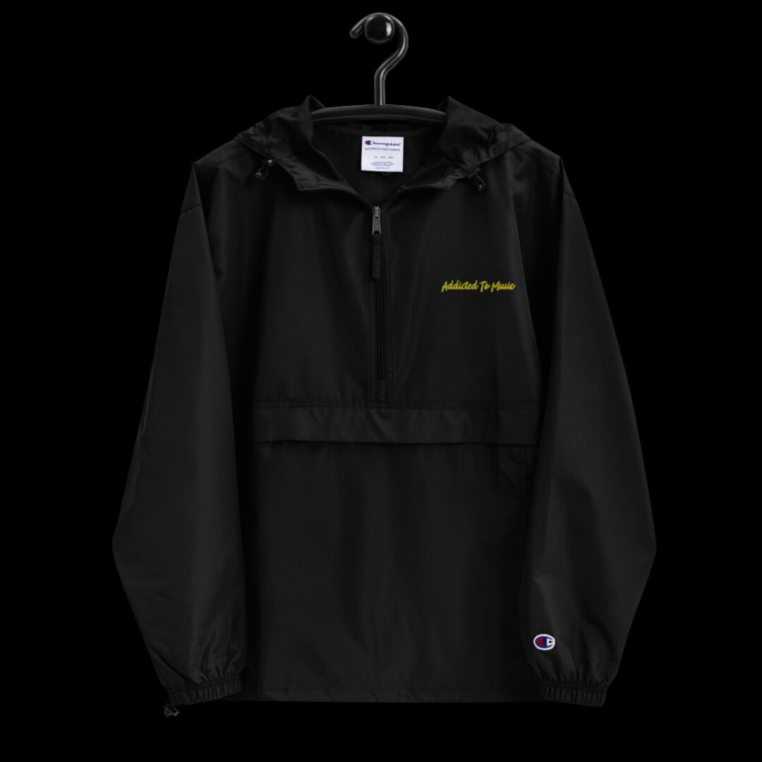 Embroidered Champion Packable Addicted to Music Windbreaker - Etsy
