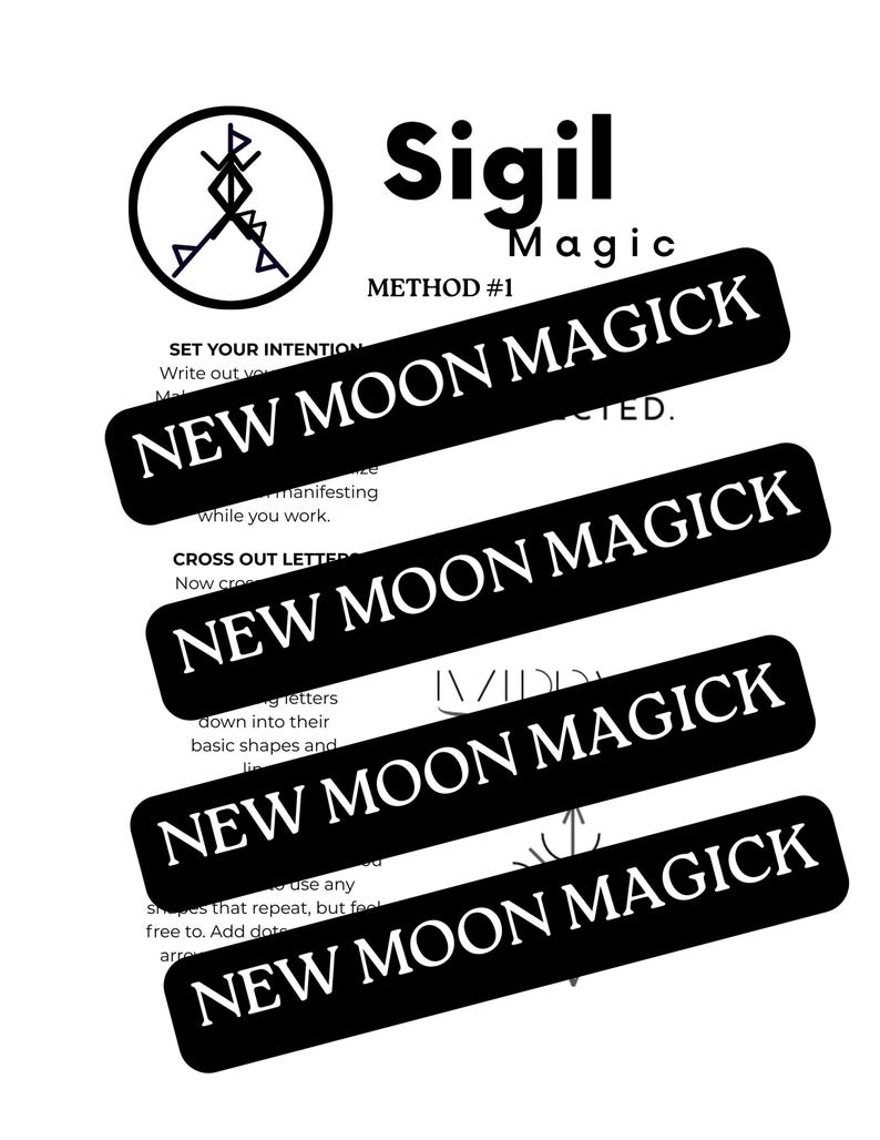 Sigil Guide Printable, Making Sigils, Magic Grimoire Printable, Book of ...
