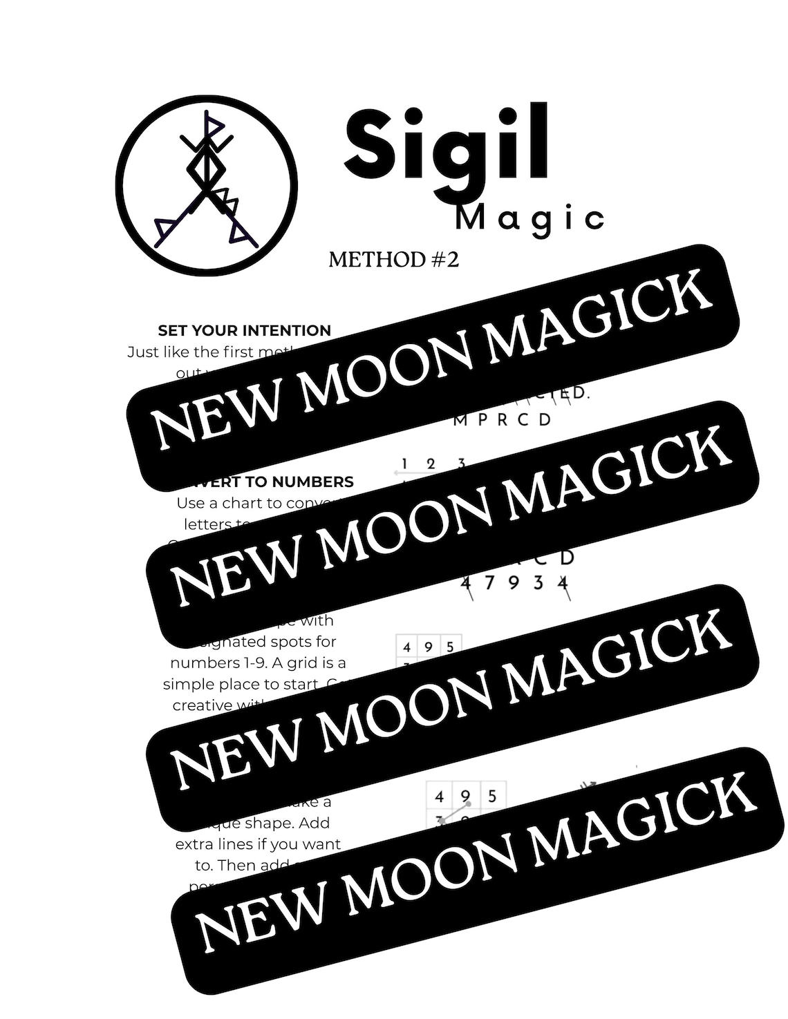 Sigil Guide Printable, Making Sigils, Magic Grimoire Printable, Book of ...