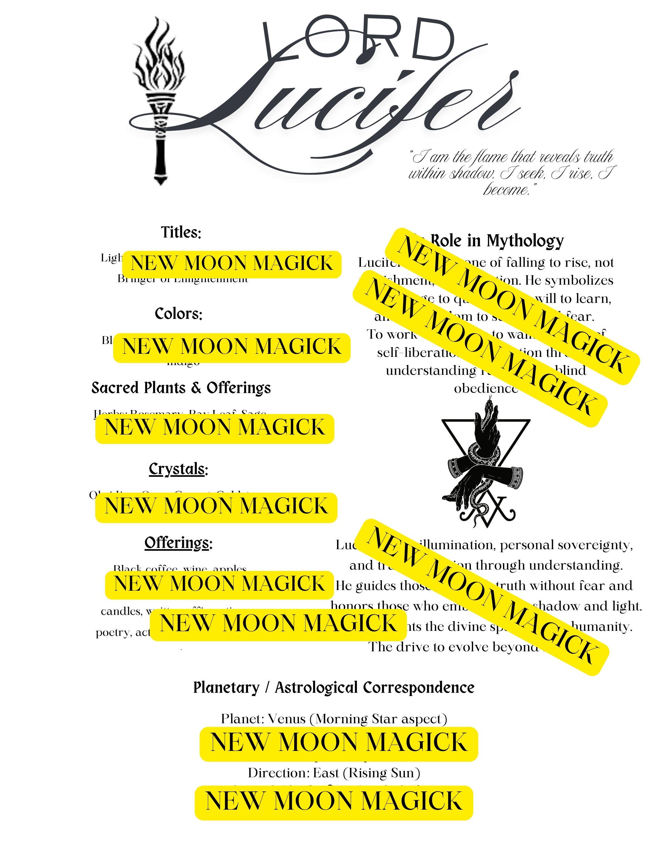 Lucifer Printable Grimoire Book of Shadows Pdf Pages - Etsy