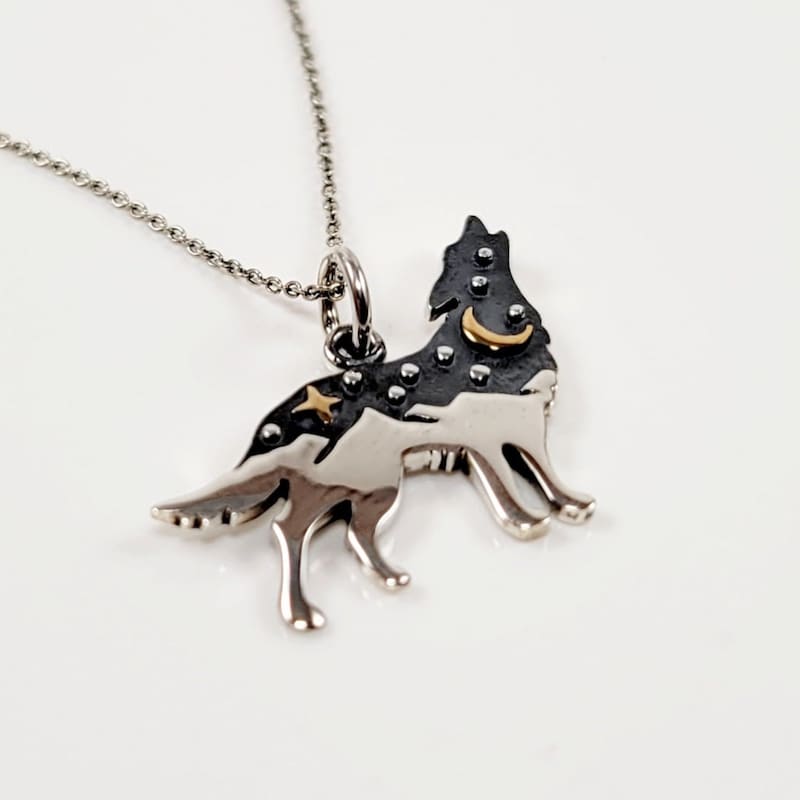 Wolf Necklace - Etsy